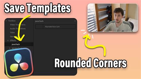 the best way to create rounded corners and save templates macros in davinci resolve youtube