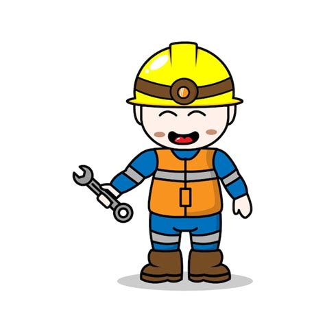 Trabajador De La Construcci N Sobre Fondo Blanco Vector Premium