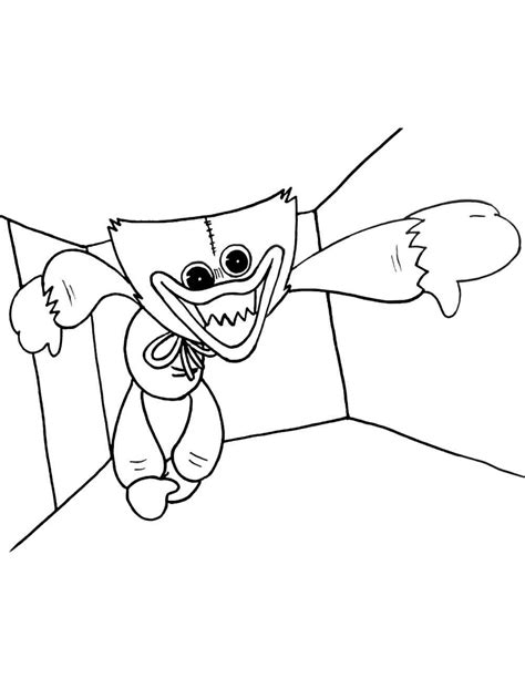 Amazing Huggy Wuggy Poppy Playtime Coloring Page