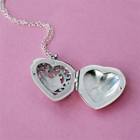 Silver Vintage Heart Locket Necklace By Martha Jackson Sterling Silver