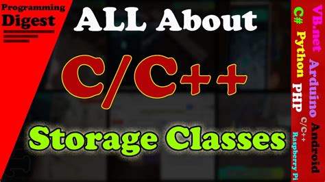 Storage Class In C And How To Use Use Automatic Register Static External