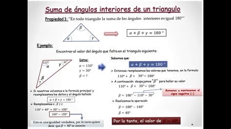SUMA de ÁNGULOS INTERIORES de un TRIÁNGULO RESOLUCIÓN de ejercicio
