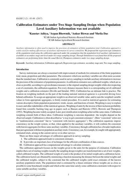 pdf calibration estimators under two stage sampling design when population level auxiliary