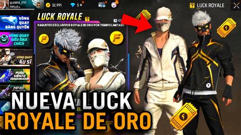 OFICIAL NUEVA SKIN TOKEN FF Y LUCK ROYALE DE ORO SEPTIEMBRE 2024