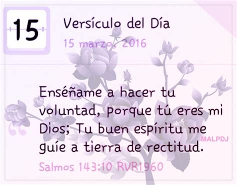 Versículo del día Salmos 143 10 RV1960