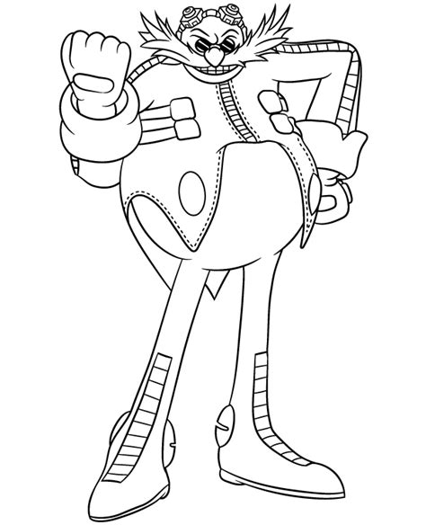 Coloring Page With Doctor Eggman