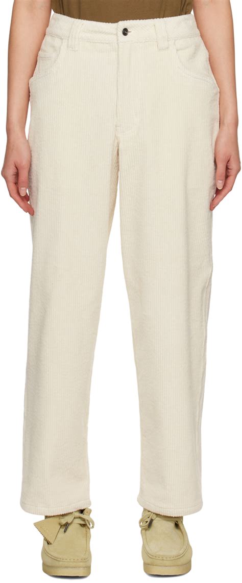 Off White Classic Baggy Trousers By Dime On Sale