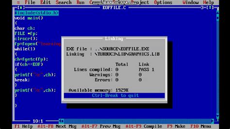 how to use feof and eof in c language feof in c eof in c youtube