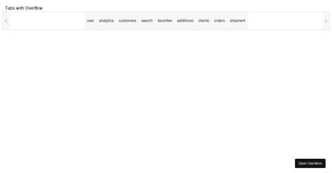 Overview Devextreme Tabs Codesandbox