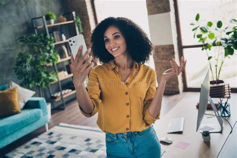 Photo Of Adorable Positive Lady Hr Dressed Shirt Smiling Online Video
