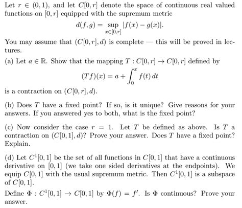 solved let r 0 1 and let c[0 r denote the space of