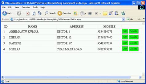 gridview using template field in asp net and c