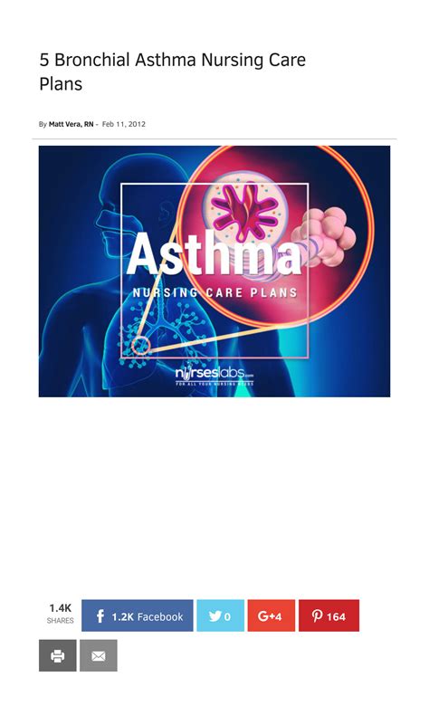 SOLUTION 5 Bronchial Asthma Nursing Care Plans Nurseslabs Studypool