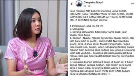 Cleopatra Eks JKT 48 Ungkap Alasan Gaji ART Rp1 7 Juta Ditahan 3 Bulan