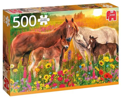 Puzzle 500 el PC Konie na łące