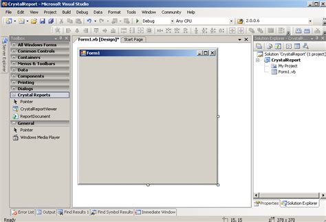 NET CODE EXAMPLES Create Crystal Report In VB Net