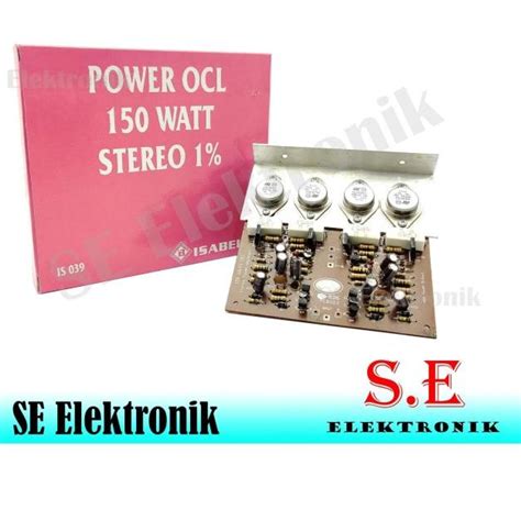 Jual Kit Power Amplifier Ocl W Stereo Jengkol Shopee Indonesia