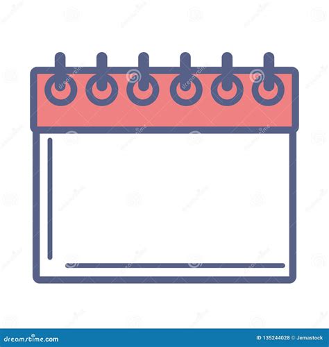 Icono En Blanco Del Calendario Ilustración del Vector Ilustración de