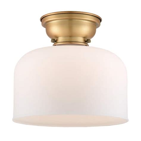 Innovations Aditi Bell 12 In 1 Light Brushed Brass Flush Mount With