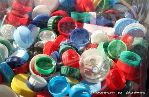 Talleres para niños con tapas de botellas RECICLADO CREATIVO por Rosa