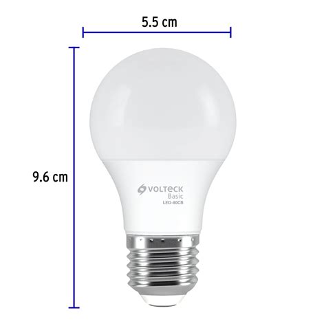 Ficha Tecnica Lámpara de LED tipo bulbo A19 6 W luz cálida caja Basic