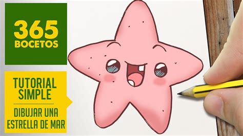 COMO DIBUJAR UNA ESTRELLA DE MAR KAWAII PASO A PASO Dibujos Kawaii