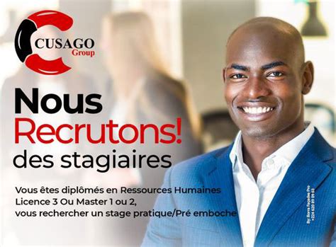 CUSAGO GROUP RECRUTE DES STAGIAIRES H F Y A Bara Offres D Emplois