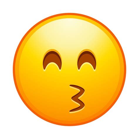 Hochwertiges Emoticon K Ssendes Emoji Mit Geschlossenen Augen Kuss