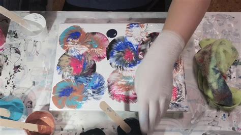 Acrylic Pour Balloon Kiss With Too Thick Paint Youtube