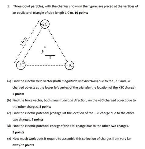 solved three point particles with the charges shown in the figure are placed at the vertices