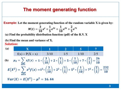 solution nu math 206 lecture moment generating function bernoulli distribution binomial