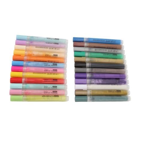 TMISHION marqueurs acryliques 24 pièces marqueurs de peinture acrylique