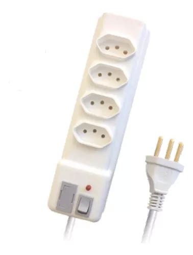 Régua Extensão Elétrica 5 Tomadas Filtro Linha Bivolt Branco MercadoLivre