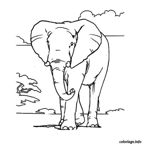 Coloriage Elephant D Afrique Dessin Animaux à imprimer