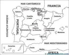 Mapa Politico De España Para Colorear