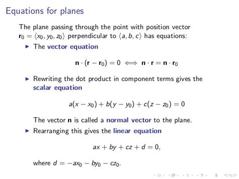 lesson 4 lines planes and the distance formula