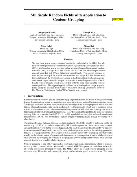 pdf multiscale random fields with application to contour grouping