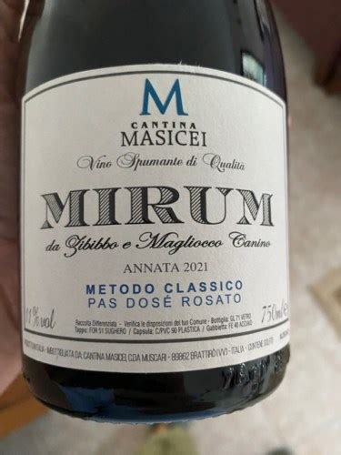 Cantina Masicei Mirum Metodo Classico Pas Dose Rosato Vivino US