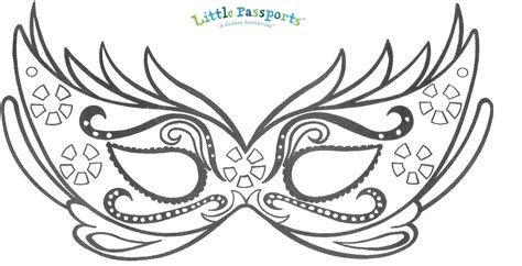 Carnival Mask Coloring Page At GetColorings Free Printable