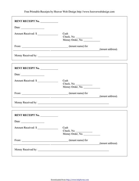 Free Printable Rent Receipt Template Printable Templates Free