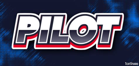 Pilot Text Effect And Logo Design Word