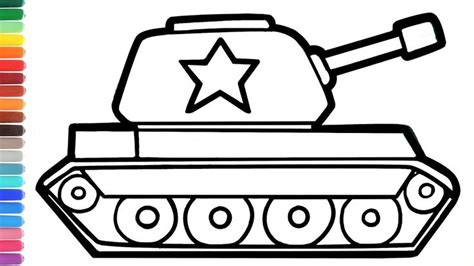 Как нарисовать танк Простой рисунок танка для детей Tekenen