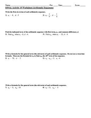 Arithmetic Sequences Notes And Worksheets Lindsay Bowden Worksheets