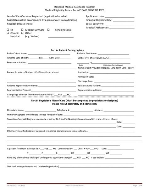 3871 Maryland Medicaid Form Fill Out Printable PDF Forms Online