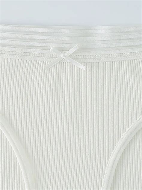 Cute Bow Tie Bikini Briefs Stretchy Cotton Bikini Temu