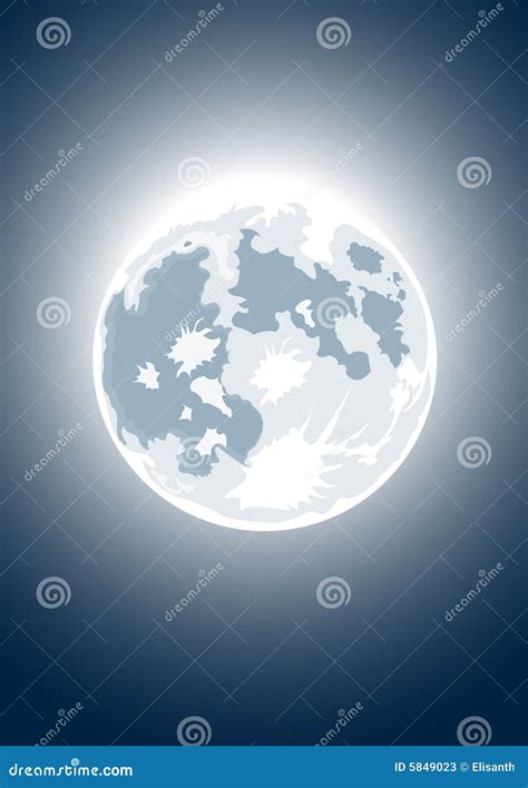 Ilustración Del Vector De La Luna Llena Ilustración del Vector