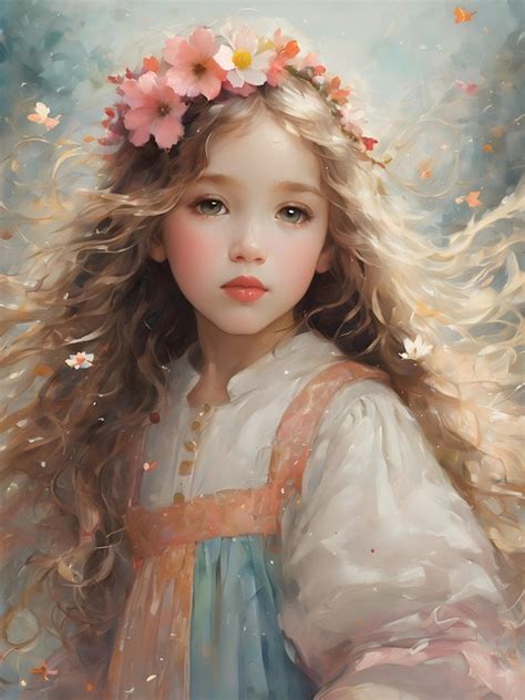 Download Ai Generated Girl Flowers Royalty Free Stock Illustration Image Pixabay