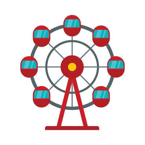 Modelo De Logotipo De Desenho Animado De Roda Gigante Vetor Premium