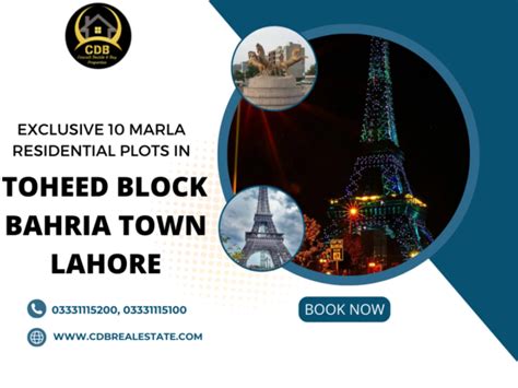 Exclusive 10 Marla Residential Plots In Toheed Block Bahria Town