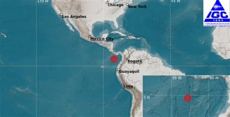 Sismo en el Pacífico panameño En Segundos Panama